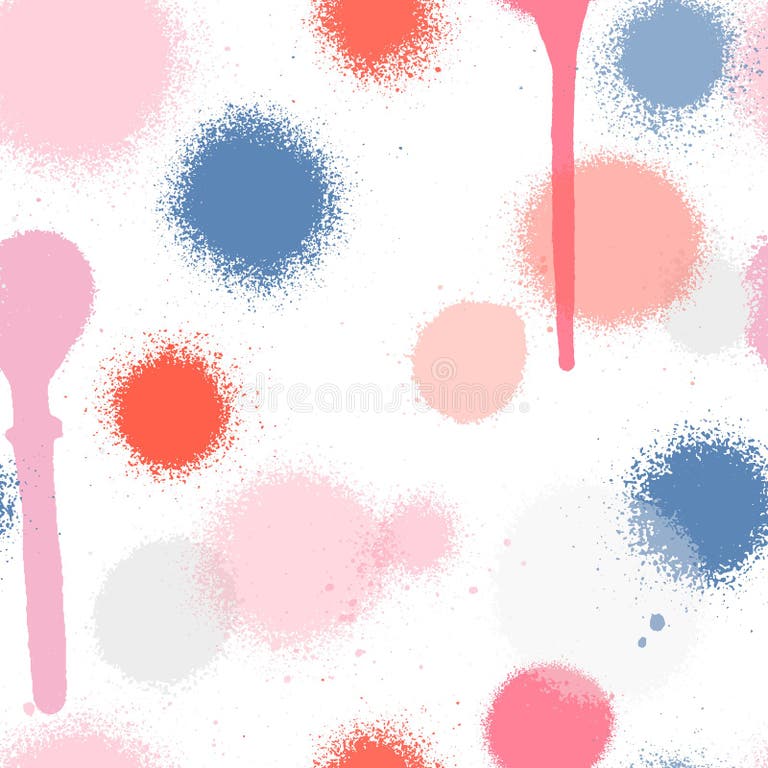 Graffiti Spray Paint Seamless Pattern. Vector Illustration. Stock ...