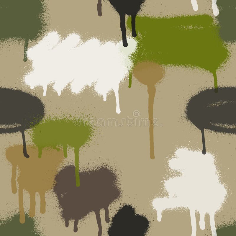 Graffiti Spray Paint Seamless Pattern. Vector Illustration. Stock ...
