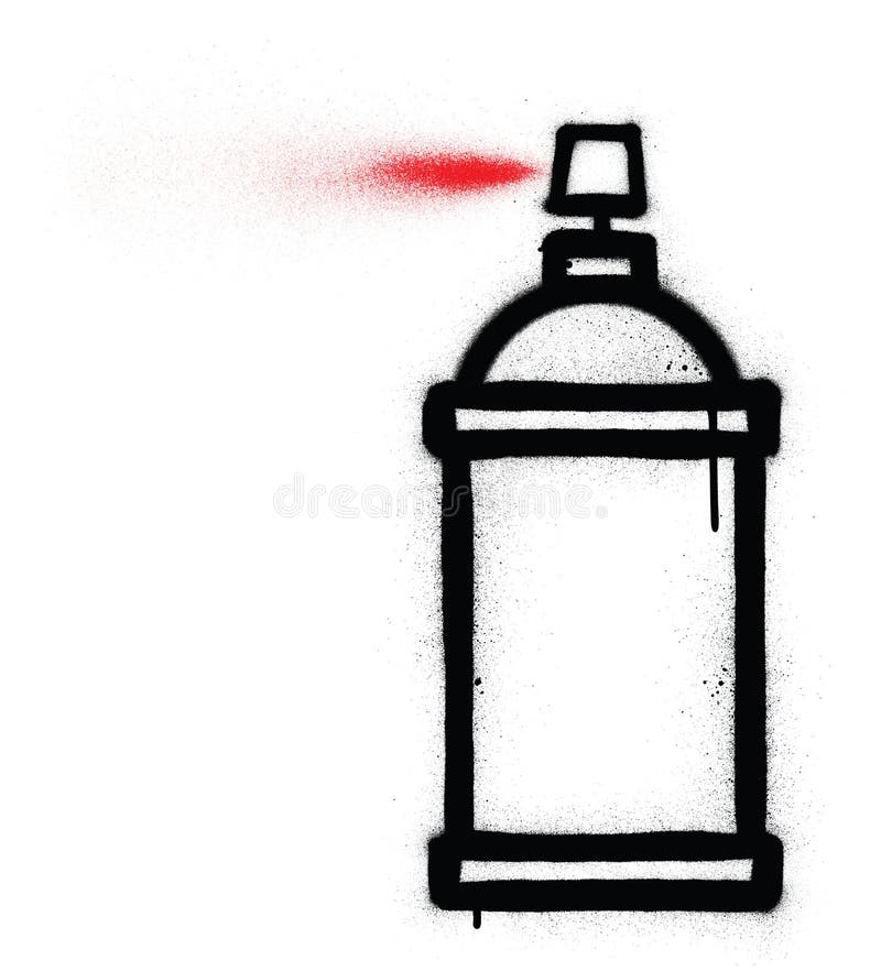 Graffiti Spraycan Spraying Red Mist Sprayed Over White Stock Vector ...