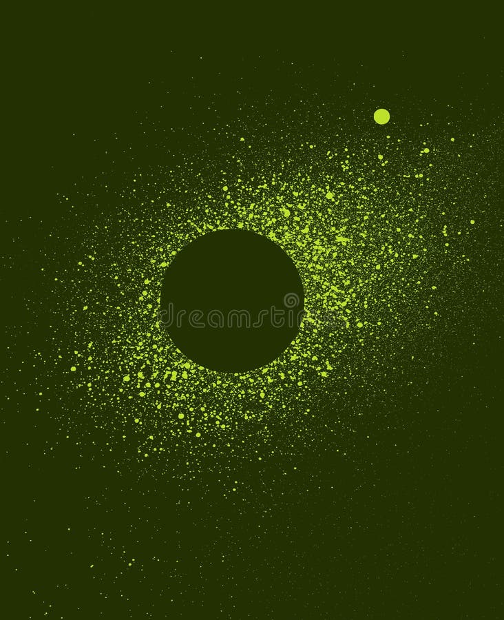 Graffiti Sprayed Circular Frame in Green Tones Stock Vector ...