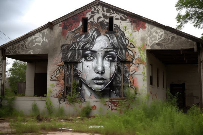 Graffiti Sprayer Artist Using Stencils To Create Eye-catching Designs ...