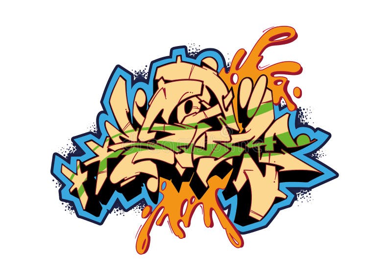 Graffiti font (part 2) stock vector. Illustration of text - 24757257