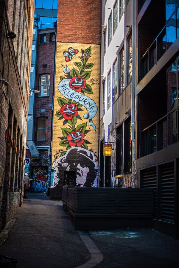Graffiti Street Art in Melbourne Australia, Victoria Stock Image ...
