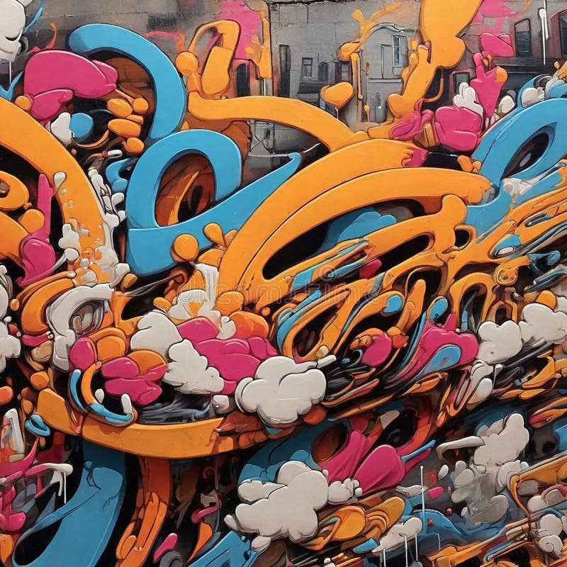 Graffiti Street stock illustration. Illustration of anime - 321999898