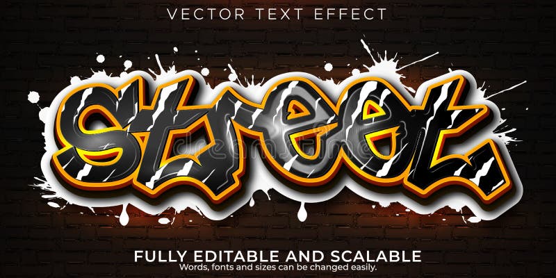 Graffiti Street Text Effect, Editable Spray and Black Text Style Stock ... Graffiti Street Text Effect, Editable Spray and Black Text Style Stock ...