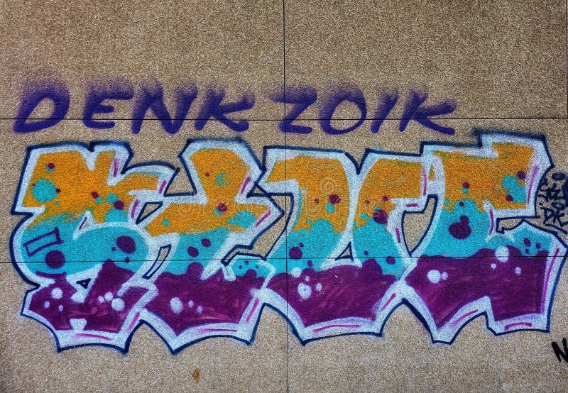 Graffiti on the Streets of Bucharest Stock Image - Image of downtown ...