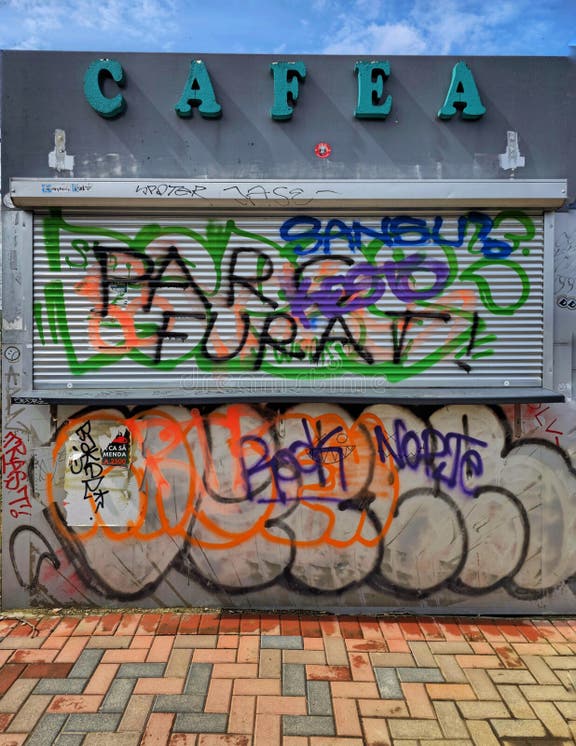 Graffiti on the Streets of Bucharest Stock Image - Image of layers ...