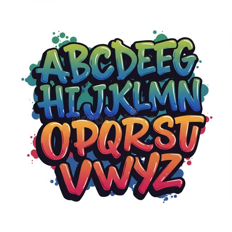 Graffiti Style Alphabet Stock Illustrations – 17,156 Graffiti Style ...