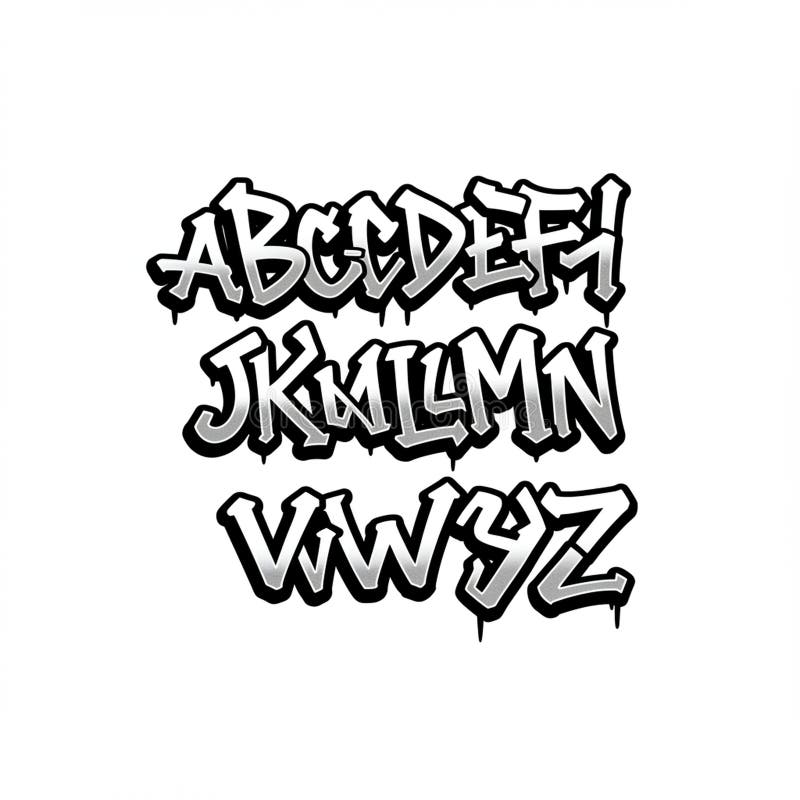 Graffiti Style Alphabet Stock Illustrations – 17,156 Graffiti Style ...