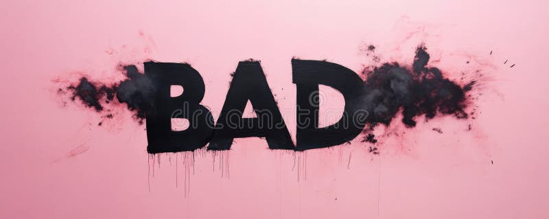 Graffiti Style Bad Text on Pink Background Stock Image - Image of ...