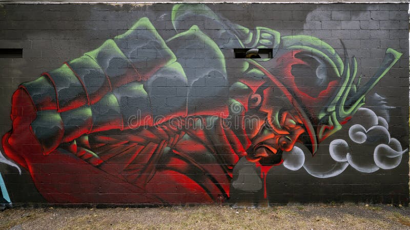 Graffiti Style Fireman Mural Along Singleton Avenue in the Tin District ...