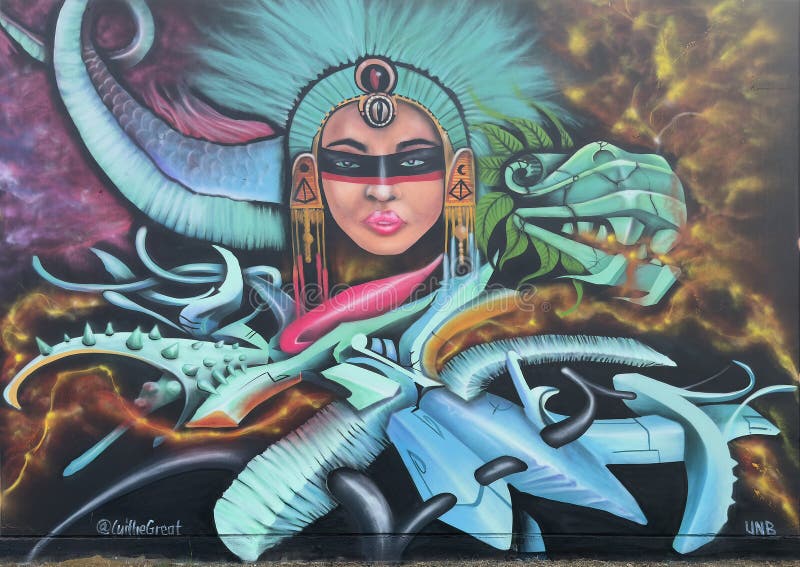 Graffiti Style Mural on an Outside Wall of Deep Ellum Storage for the ...