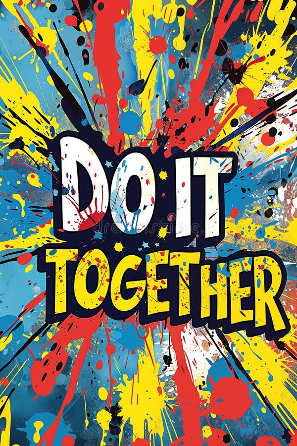 Graffiti Style Text Do it Together with Colorful Splattered Paint in ...