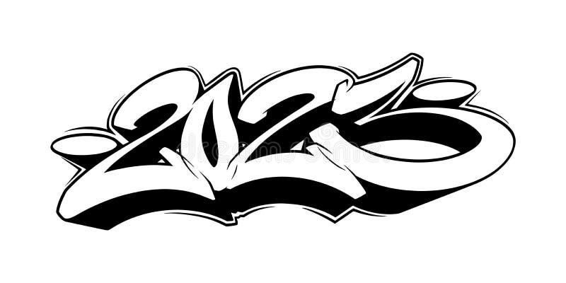 2023 in Graffiti Style. Vector Illustration Template for Your Design ...