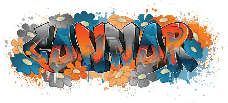Graffiti Styled Name Design - Connor Stock Illustration - Illustration ...
