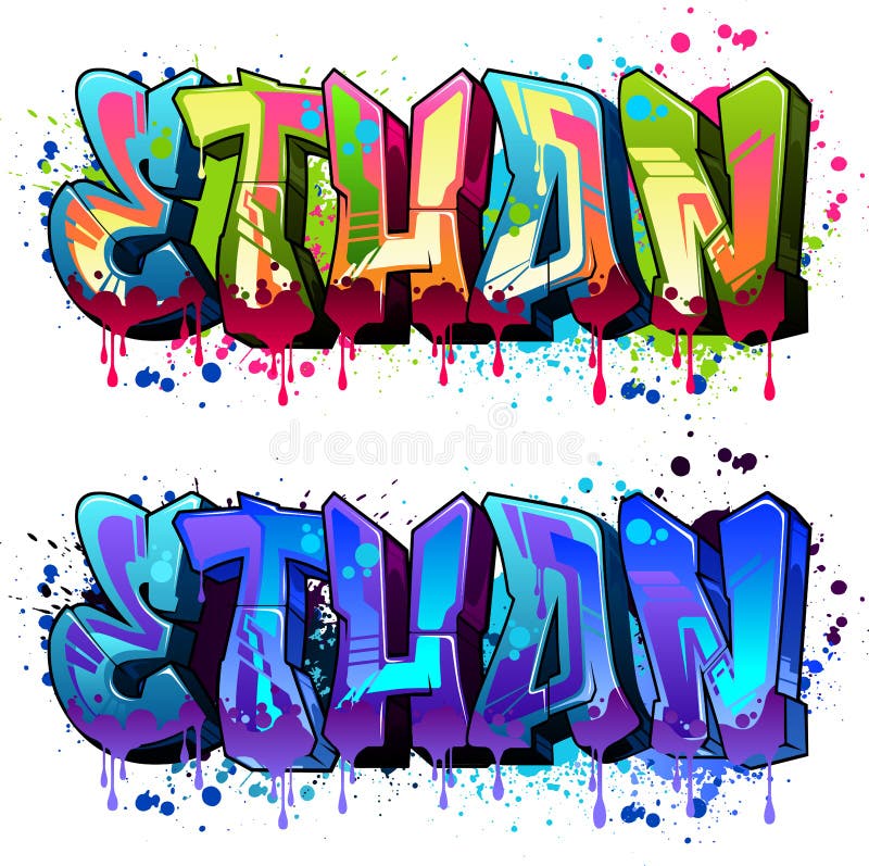 Graffiti Styled Name Design - Ethan Stock Illustration - Illustration ...