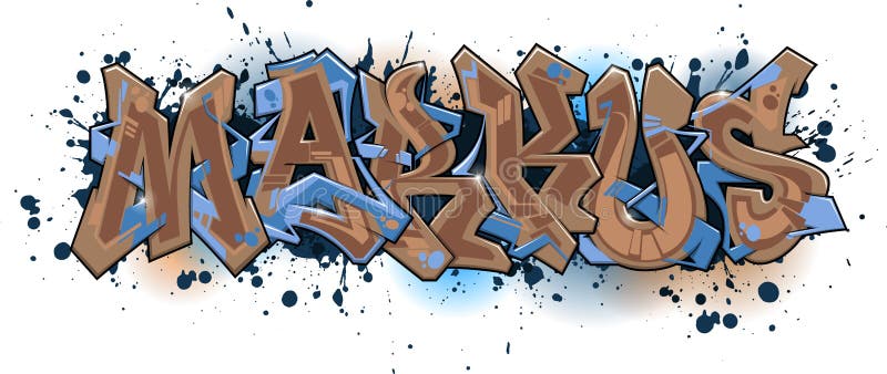 Graffiti Styled Name Design - Markus Stock Illustration - Illustration ...