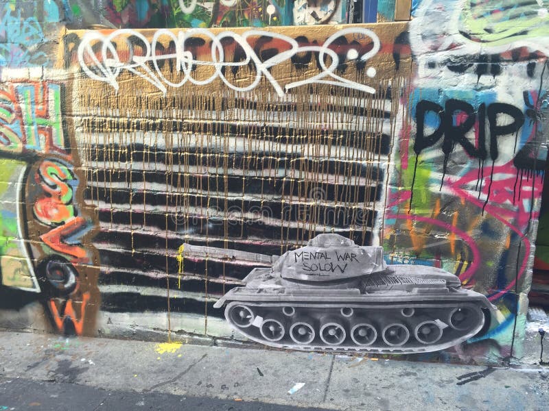 Graffiti - Tank editorial stock image. Image of spray - 69778519