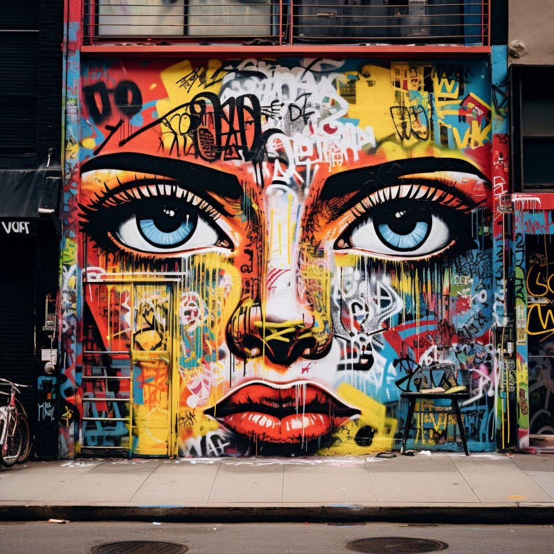 The Graffiti Tapestry: a Synthesis of Diverse Street Art Elements Stock ...