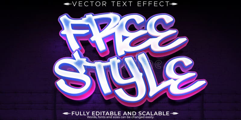 Graffiti Text Effect, Editable Spray and Street Text Style Stock Vector ...