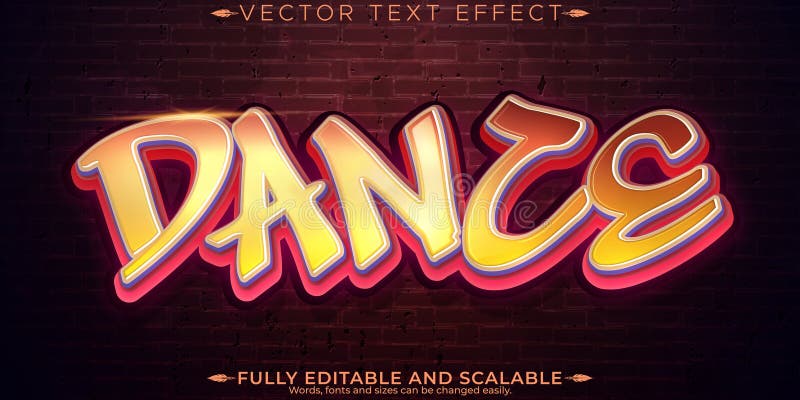 Graffiti Text Effect, Editable Spray and Street Text Style Stock Vector ...