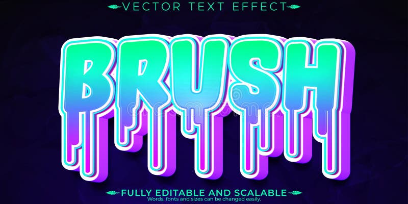 Graffiti Text Effect, Editable Spray and Street Text Style Stock Vector ...