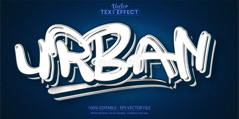 Graffiti Text Effect, Editable Urban Text Style Stock Vector ...
