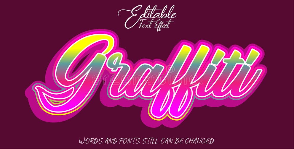 Editable Fonts Graffiti Stock Illustrations – 732 Editable Fonts ...