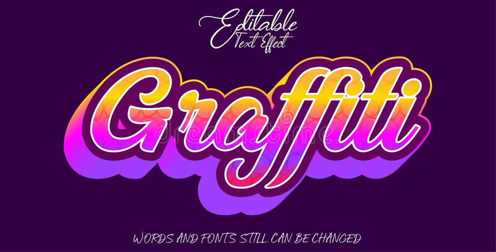 Editable Fonts Graffiti Stock Illustrations – 727 Editable Fonts ...