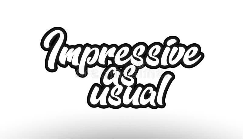 Impressive Hand Written Word Text for Typography Design Stock Vector ...