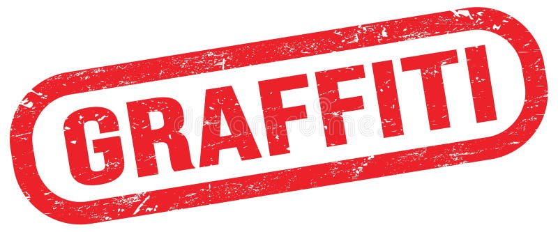 GRAFFITI, Text Written on Red Stamp Sign Stock Illustration ...