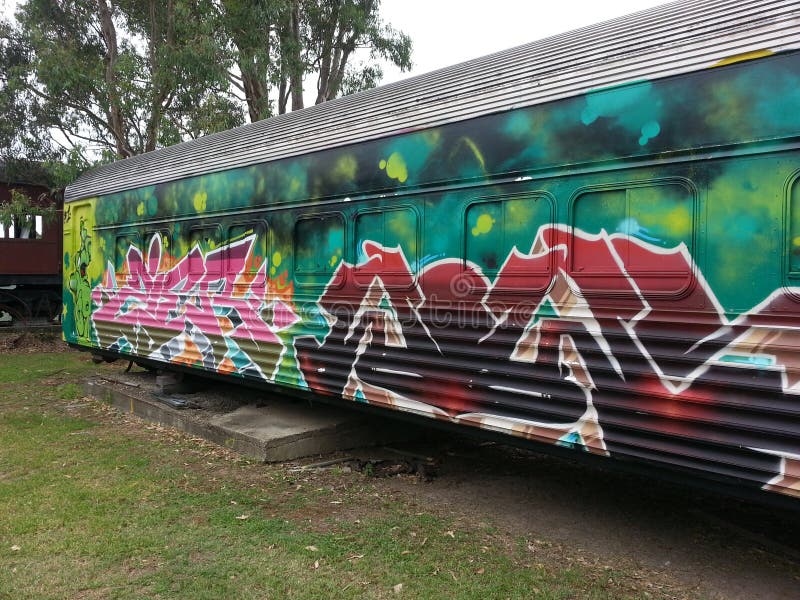 Graffiti Train editorial stock image. Image of sydney - 49604539