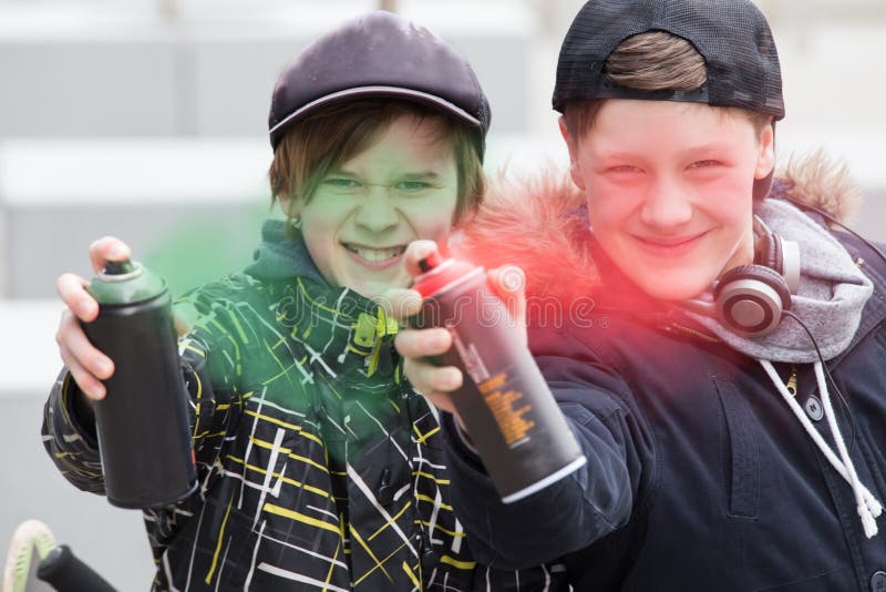 Two Boys Spray Painting Stock Photos - Free & Royalty-Free Stock Photos ...