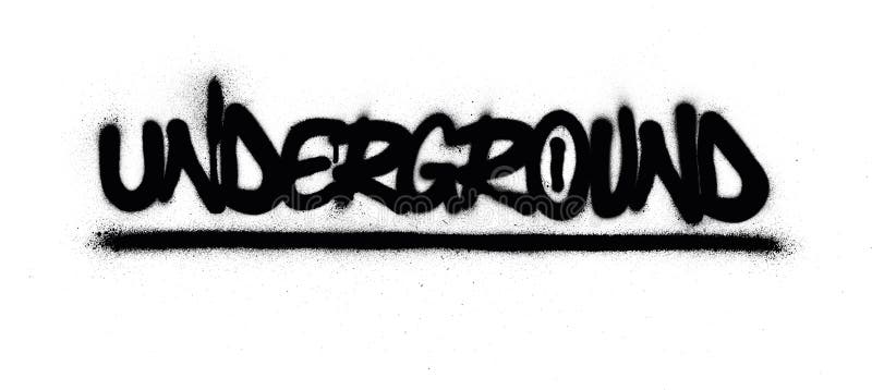 Word Underground Graffiti Style Typography Vector Typograhpy As ...