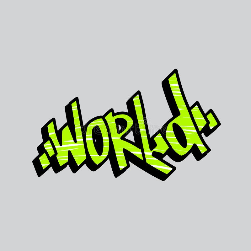 Graffiti Vector Tagging Letter Word Text Stock Vector - Illustration of ...
