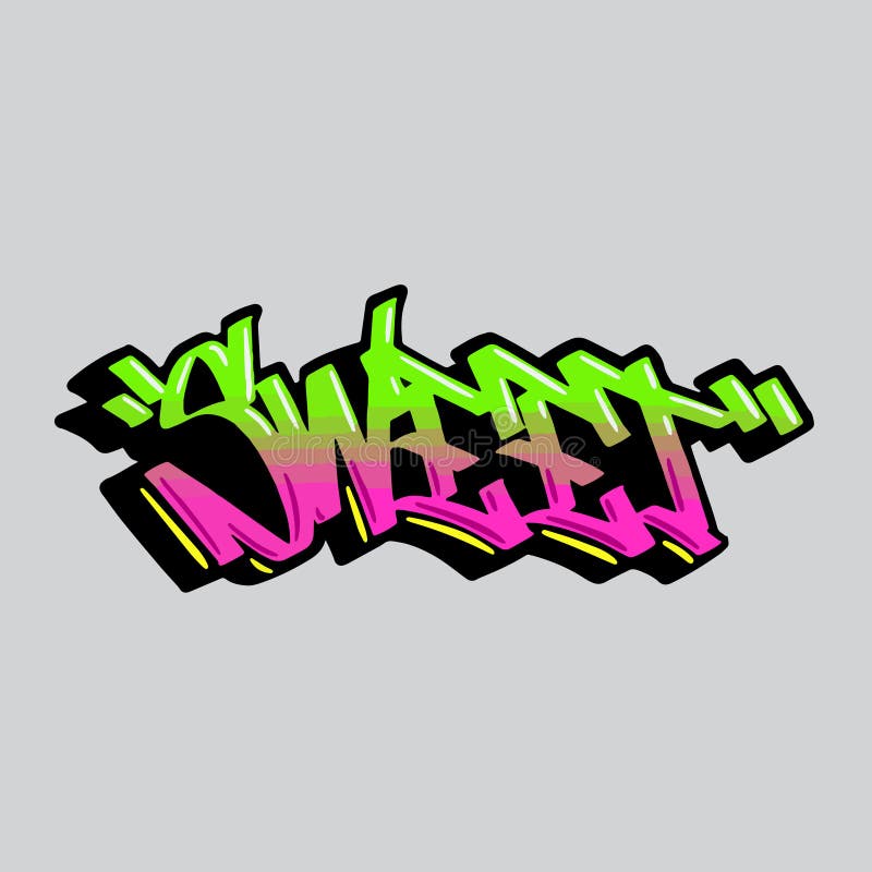 Graffiti Vector Tagging Letter Word Text Street Art Mural Tag Stock ...