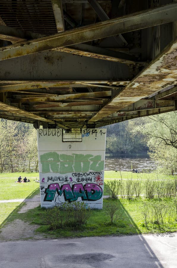 Graffiti stock photo. Image of metal, gate, spring, engineering - 91952414