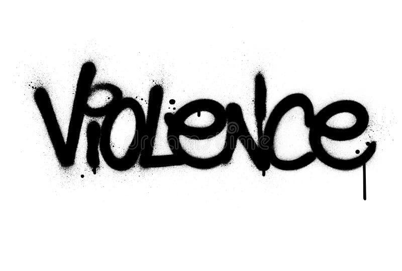 Violence Word Represents Brute Force and Text Stock Illustration ...