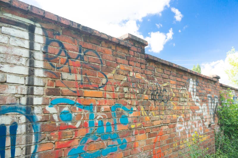 Graffiti wall stock image. Image of wall, building, mural - 40975881