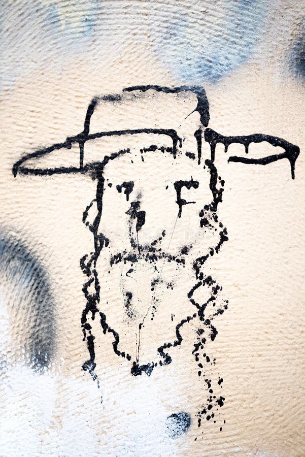 Simple Graffiti of a Man with Beard Stock Illustration - Illustration ...
