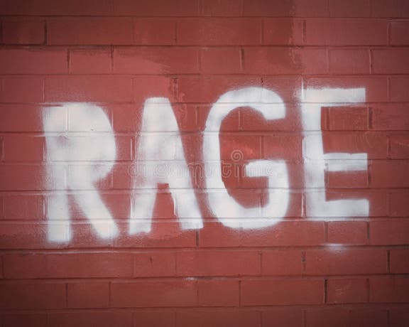 Graffiti Wall Rage stock image. Image of brick, rebellion - 402511177
