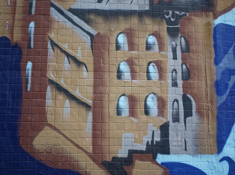 Graffiti on the Wall in Summer Editorial Photography - Image of ...