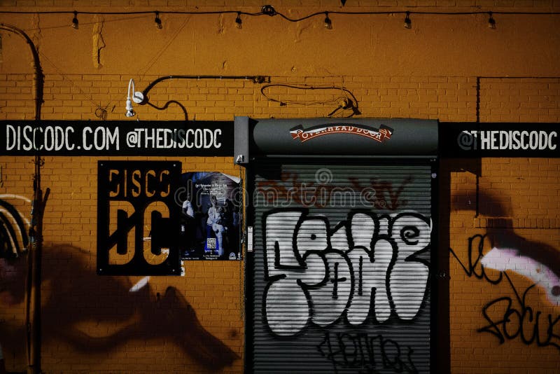 Graffiti on the Wall with the Text "Disco DC " Editorial Stock Photo ...