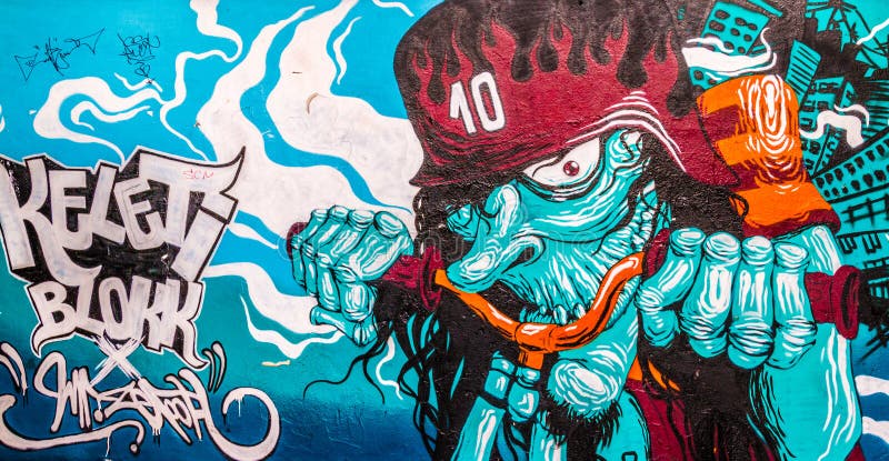 Graffiti on a brick wall editorial stock image. Image of public - 148657819