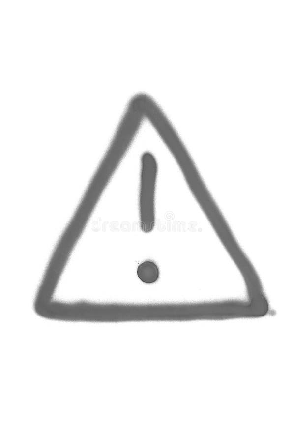 Graffiti Warning Sign Sprayed on White Isolated Background Stock Photo ...