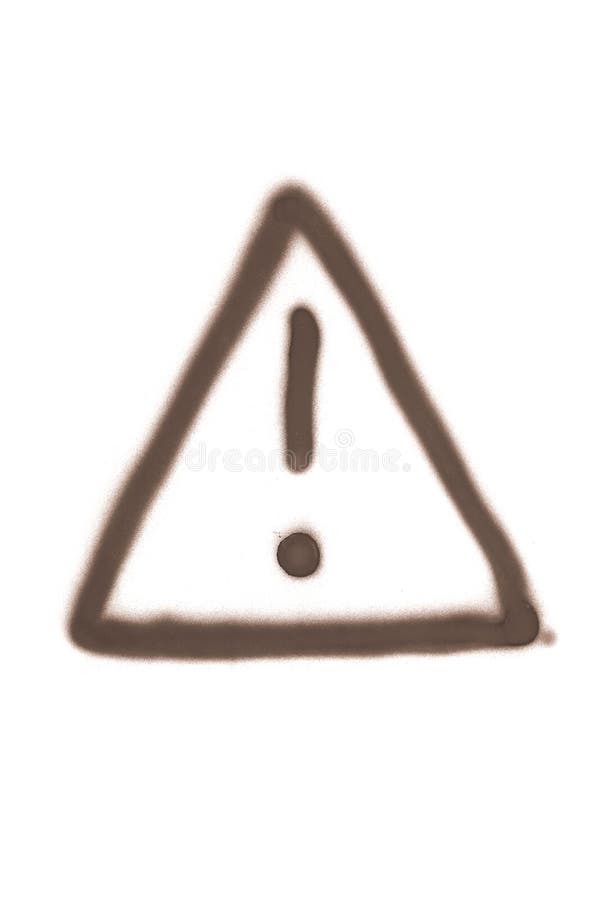 Graffiti Warning Sign Sprayed on White Isolated Background Stock Photo ...