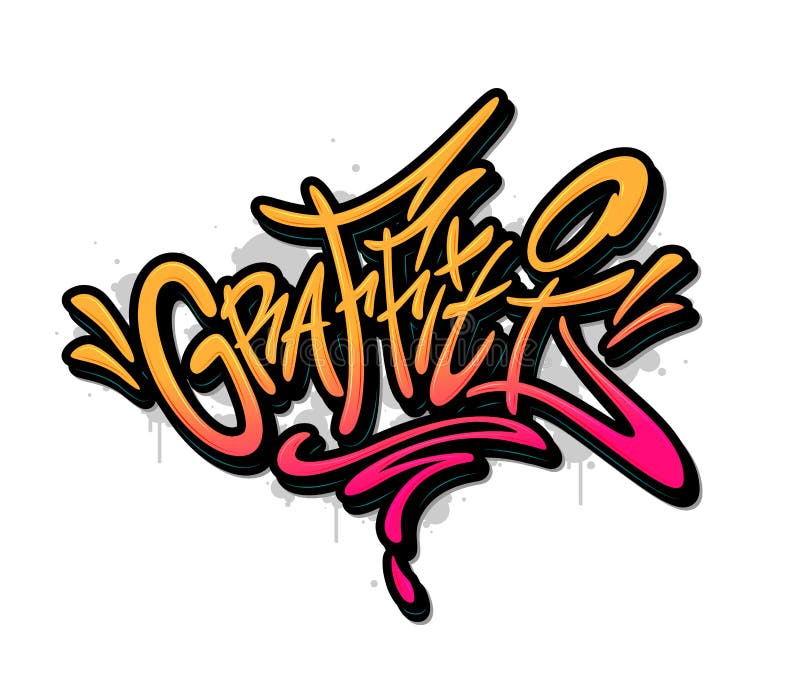 Graffiti Bye Word Sprayed in Black Over White Stock Vector ...