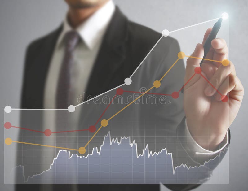 Grafici Del Disegno Un Grafico Crescente Illustrazione di Stock ...