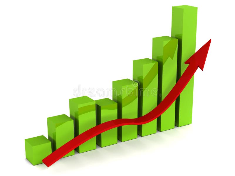 Grafico in aumento illustrazione di stock. Illustrazione di spesa ...