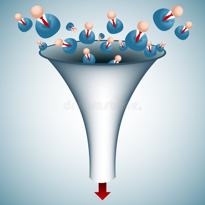 Linea Di Grafico Dell'imbuto Icone Di Glifo Di Web Illustrazione ...